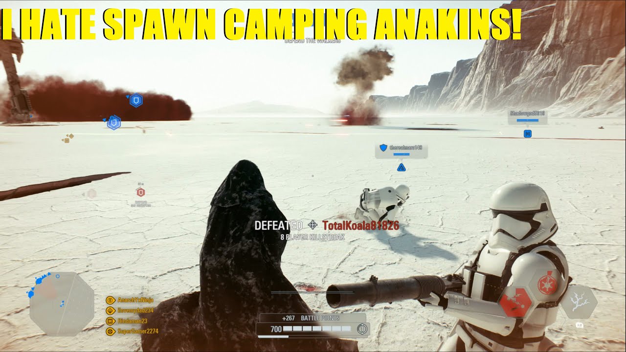 Star Wars Battlefront 2 - Palpatine slaughtering the resistance until they got a spawn camping ...