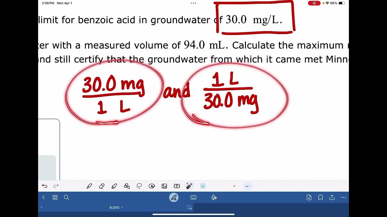 ALEKS: Solving applied mass concentration problems - YouTube