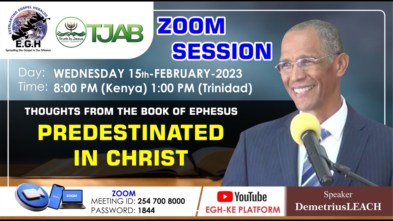 PREDESTINATED IN CHRIST (Thoughts From The Book of Ephesus) -By Elder ...