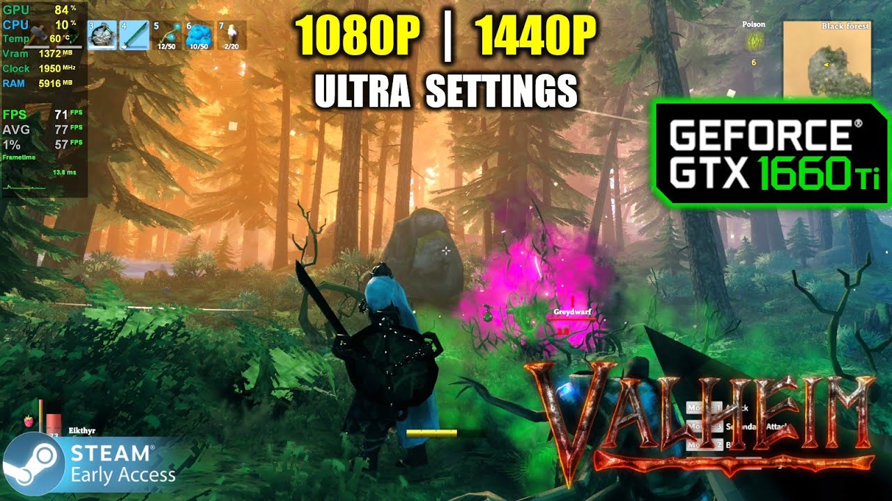 GTX 1660 Ti | Valheim - 1080p & 1440p - Ultra Settings - YouTube