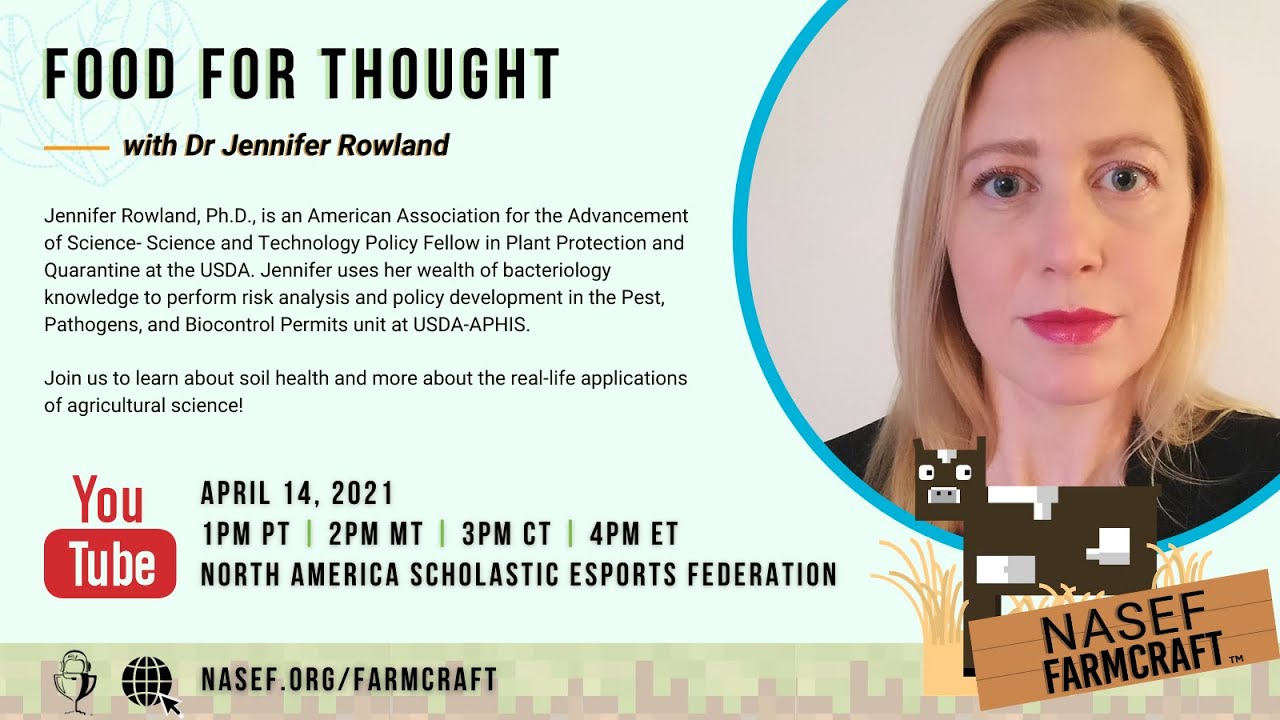 Food for Thought featuring Dr. Jennifer Rowland | NASEF Farmcraft 2021 ...