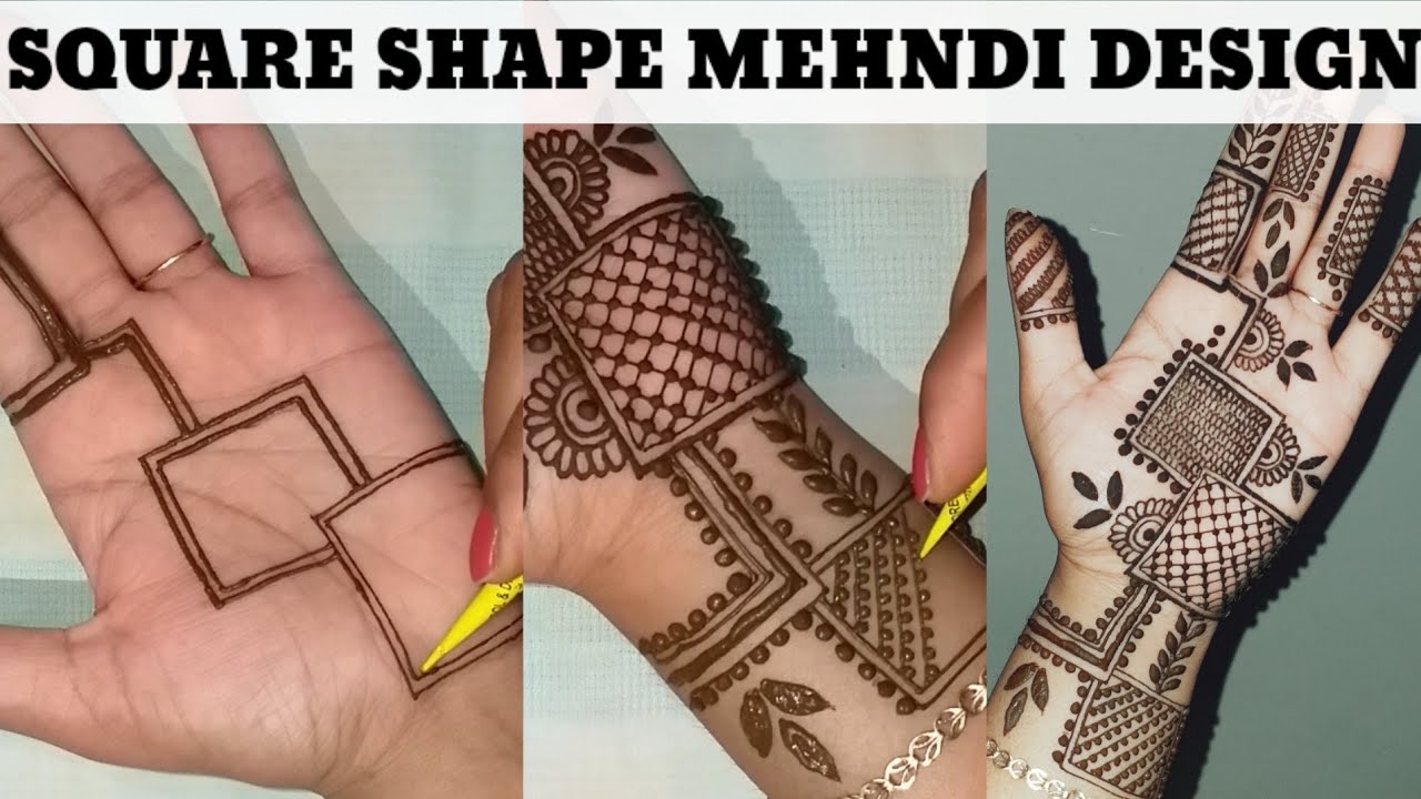 Square Mehndi Design/Box Mehndi Design for Hands - YouTube
