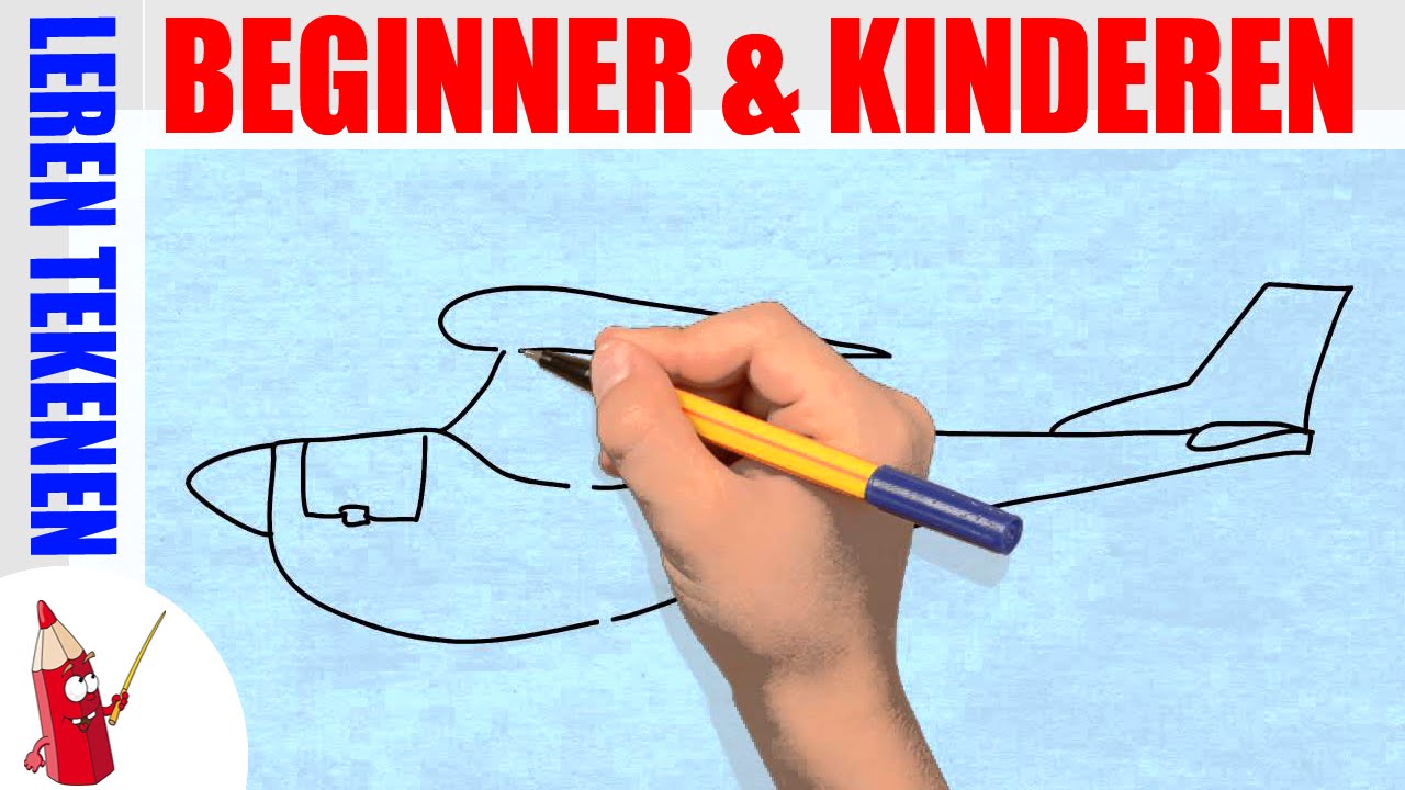 Vliegtuig Tekenen 2 in 80s - Leren tekenen voor beginners en kinderen ...