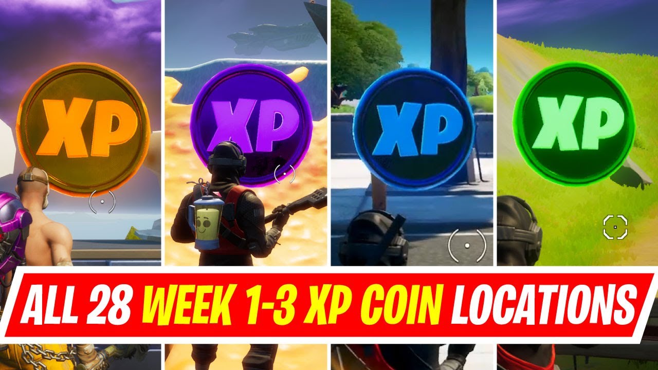 All 28 Gold, Purple, Blue and Green XP Coin Locations in Fortnite ...