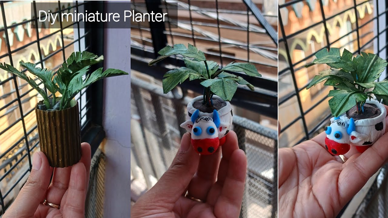 Diy Miniature Plant and Planter | Diy Beautiful Planter and Plant - YouTube
