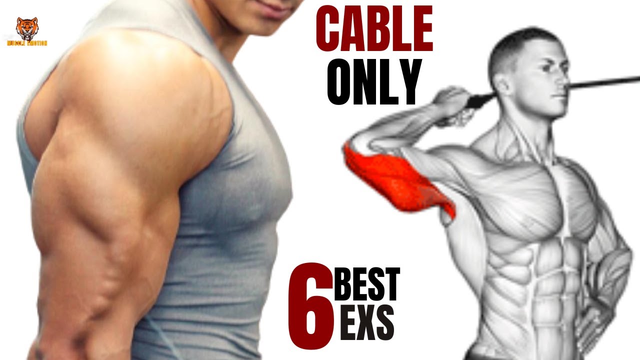 6 BEST TRICEPS WORKOUT AT GYM WITH CABLE ONLY / MUSCULATION DES TRICEPS ...