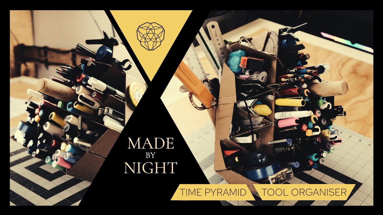 Time Pyramid // Make a Fast, Cheap, Effective Desktop Organiser - YouTube