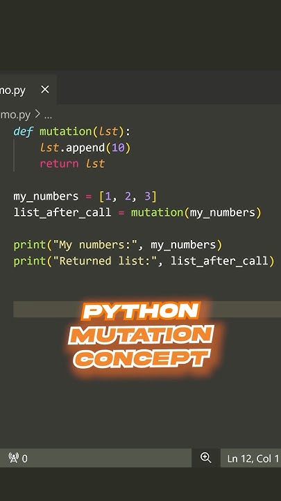 The Next Python Concept We Looking At Is Understanding Mutability🫡 - YouTube