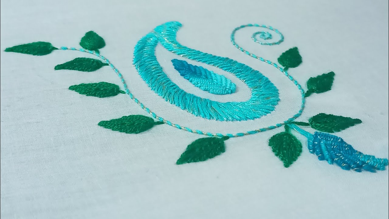 Easy embroidery design stitching||Easy stitching tutorial for beginners ...