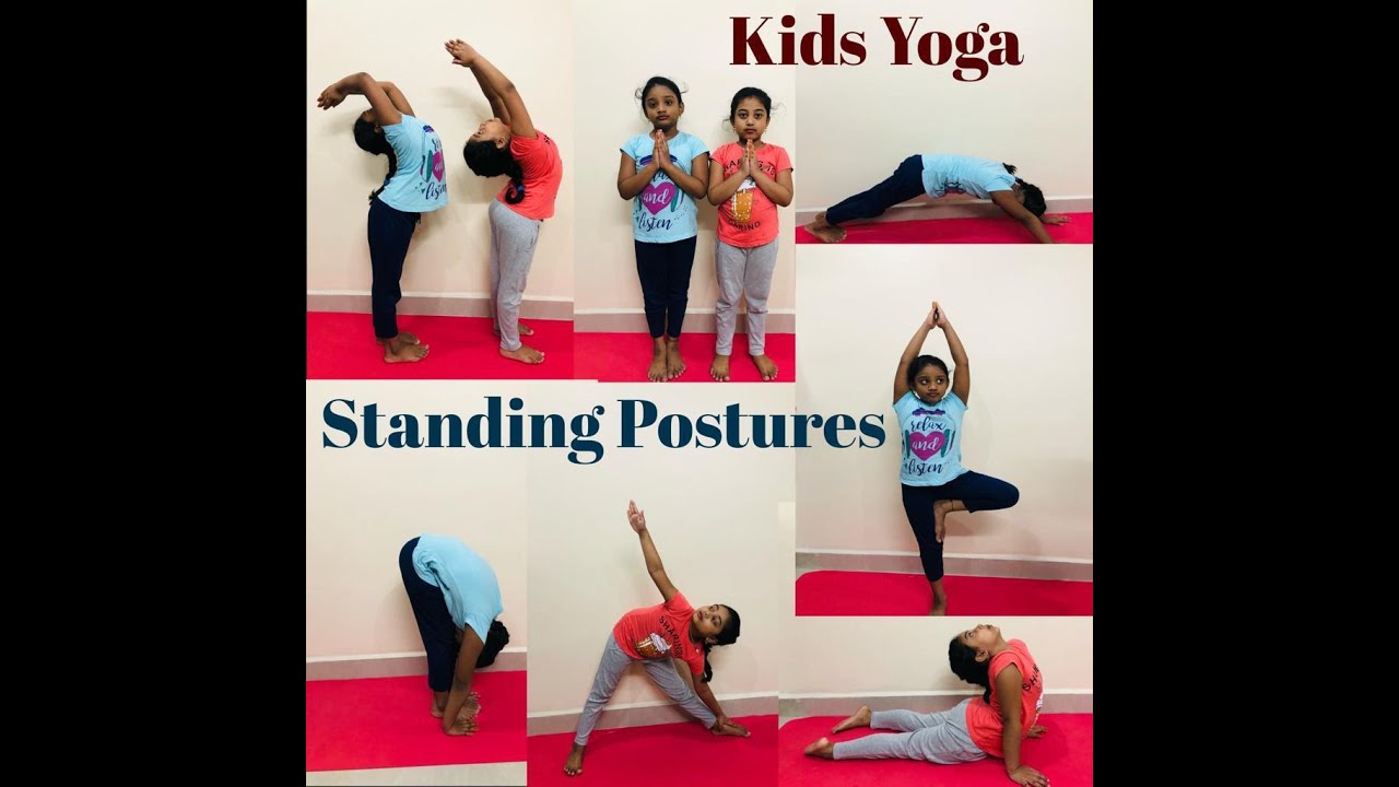 Kids Yoga - All Standing Postures || Yoga for Kids Beginners || Kids ...
