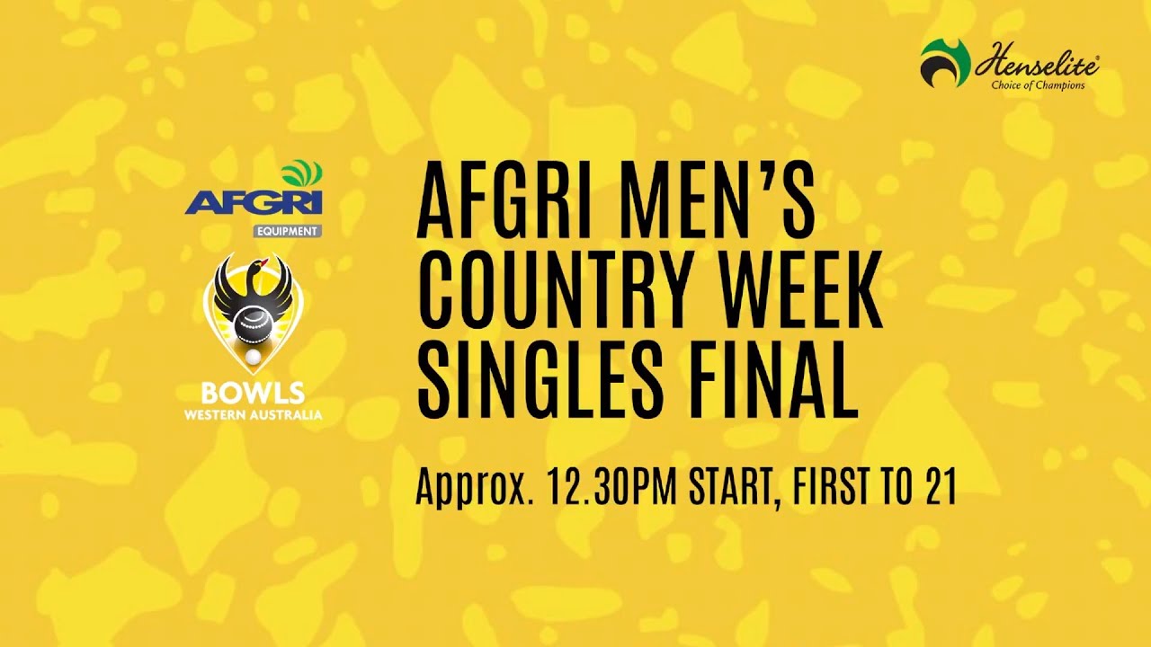 AFGRI Men's Country Week Final - SINGLES - 2022 - YouTube
