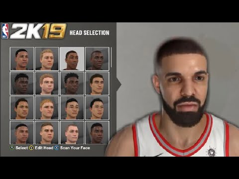 Drake face creation NBA 2k19 - YouTube