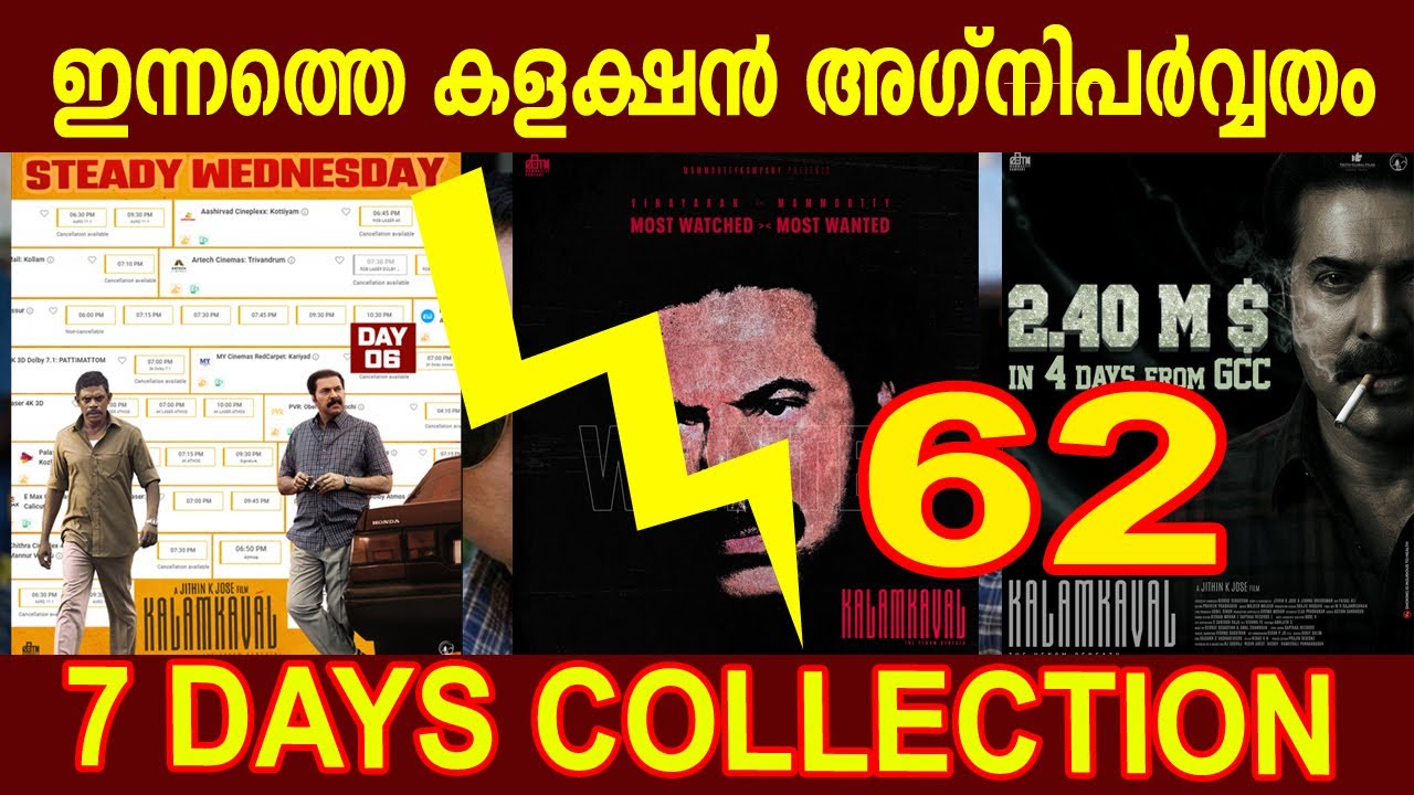 ഇന്നത്തെ കളക്ഷൻ അഗ്നിപർവ്വതം |KALAMKAVAL 7 DAYS COLLECTION KALAMKAVAL ...