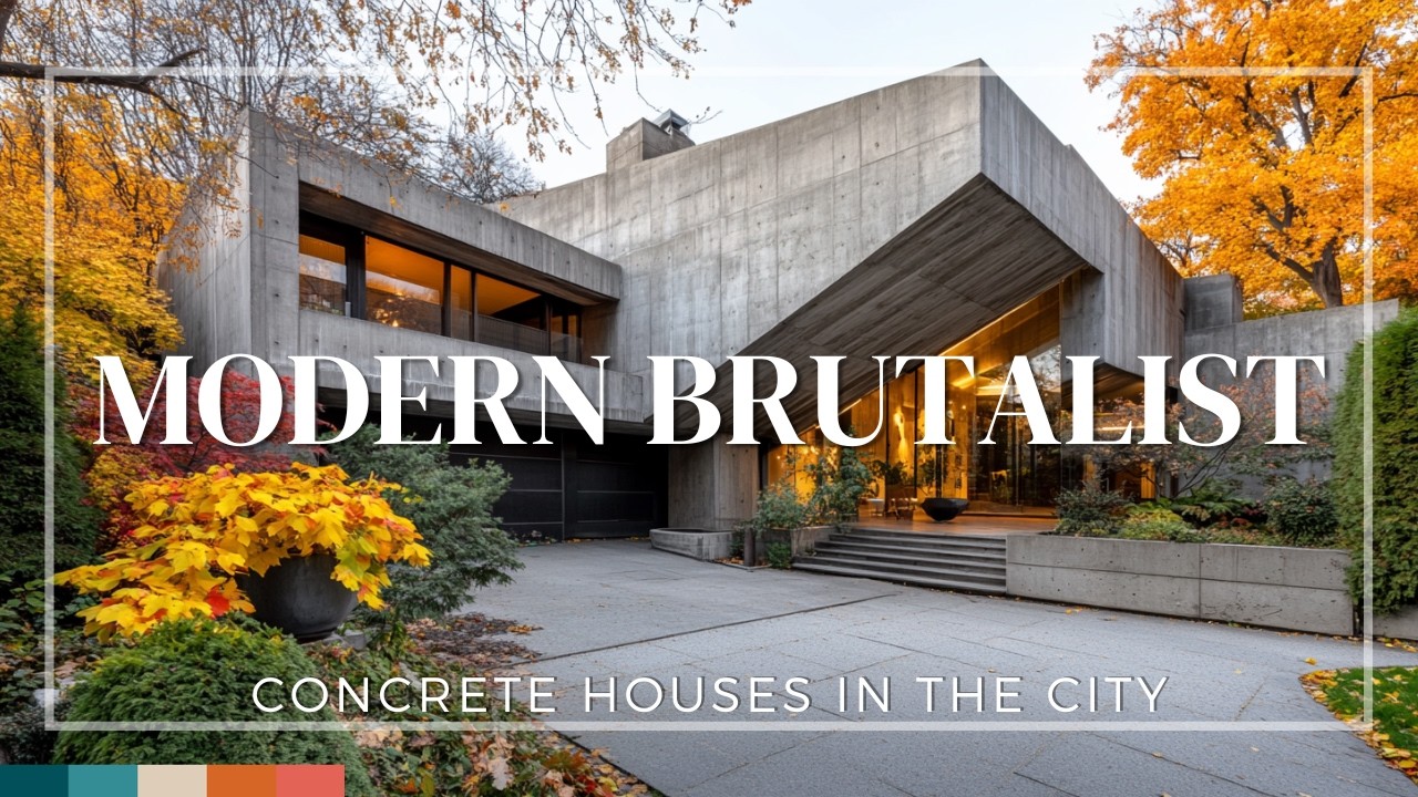 Urban Fortress: Modern Brutalist Concrete Houses in the City - YouTube