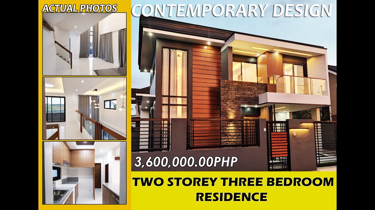 Actual Finished Project of Two Storey Contemporary House - YouTube