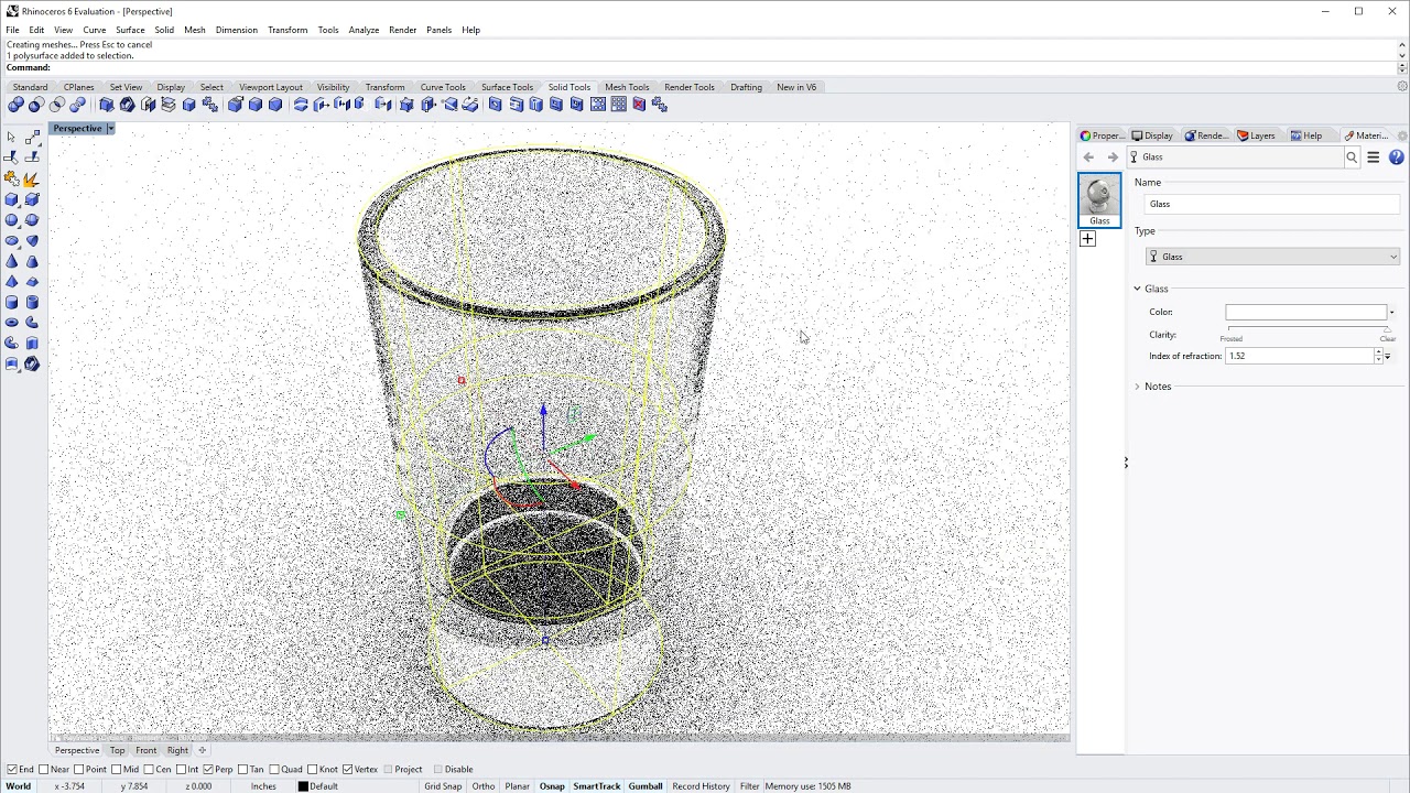 Modeling and rendering a simple glass with Rhino 6 - YouTube