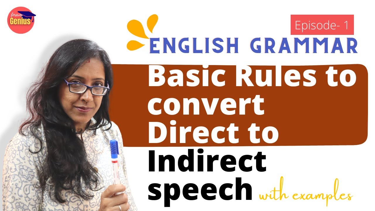 How to change Direct to Indirect speech. Steps to remember. English ...