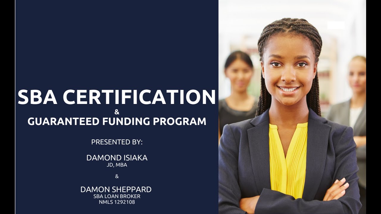 SBA Certification and Guaranteed Funding_011625 - YouTube