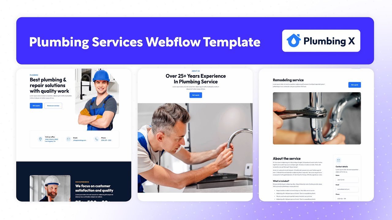 Plumbing Services Website Template | Plumbing X - BRIX Templates - YouTube