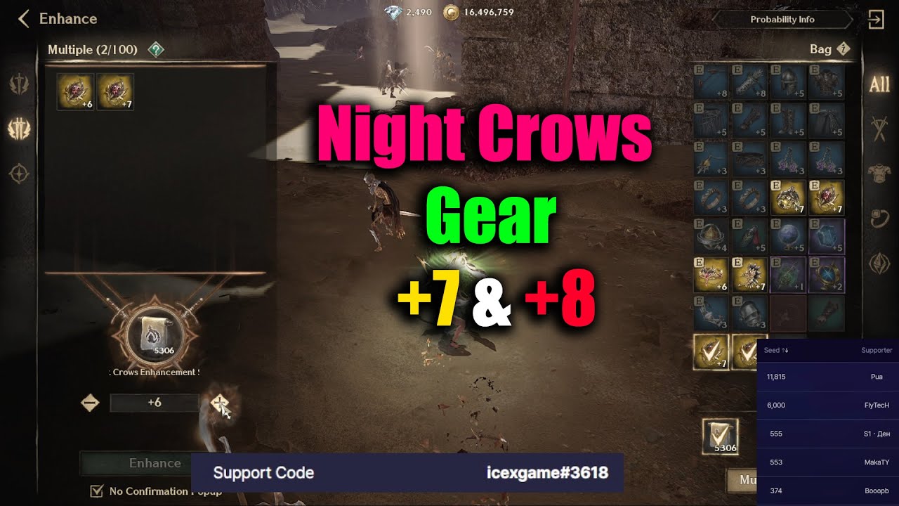 Night Crows Enhance Night Crows Gear +7 & +8 - YouTube