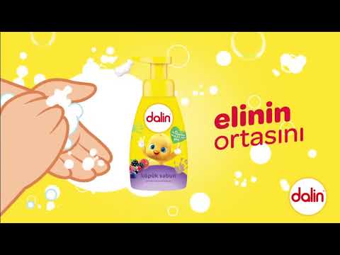 dalin köpük sabun ile el yıkamak bir eğlence!