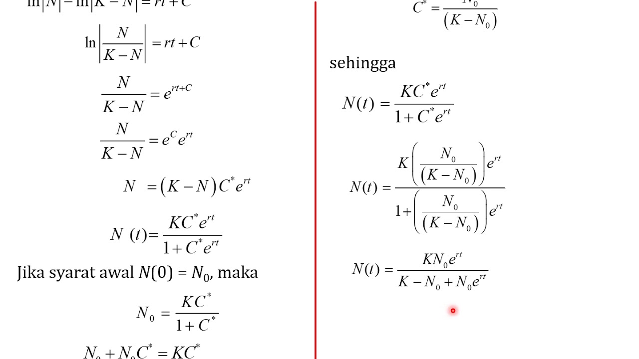 (Persamaan Diferensial Biasa)_ Model Logistik dan Model Epidemi - YouTube