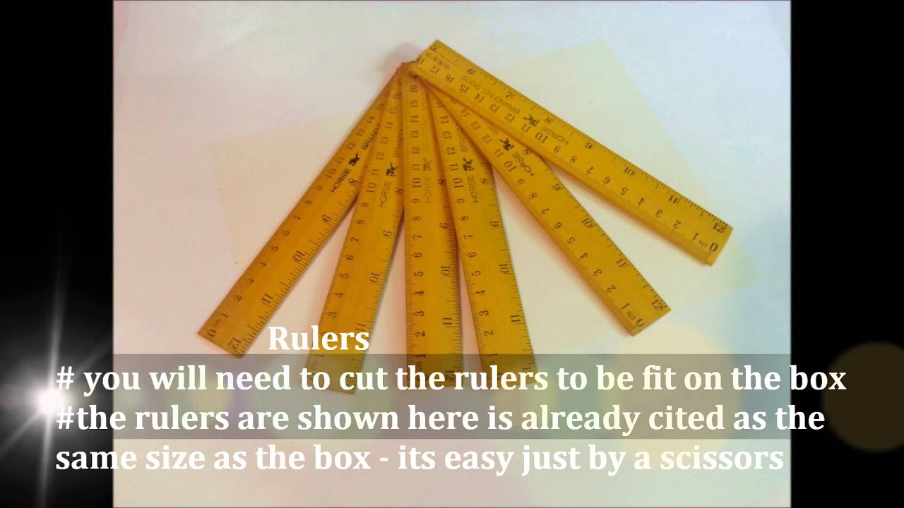 How to make a unique Ruler box by using kiri cheese box - YouTube