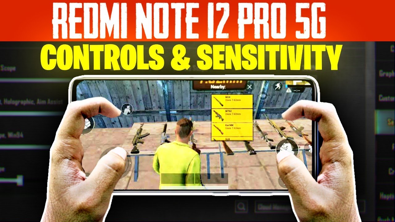 BEST SENSTIVITY AND CONTROLS SETTINGS | REDMI NOTE 12 PRO PUBG TEST ...