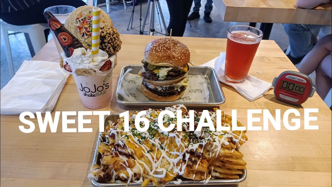 SWEET 16 CHALLENGE at JoJo's Shake Bar Orlando FL - YouTube