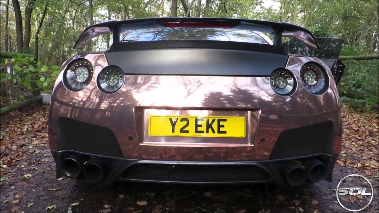 Rose Gold Flame Spitting GT-R R35 w/ Armytrix Full Line Performance ...