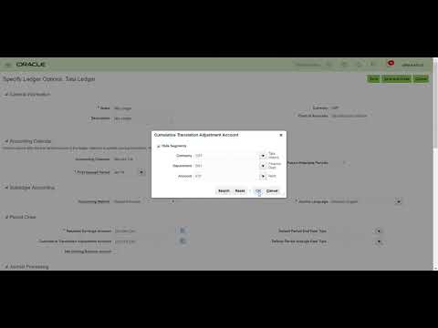 08 Specify Ledger Options in Oracle Cloud R12 - YouTube