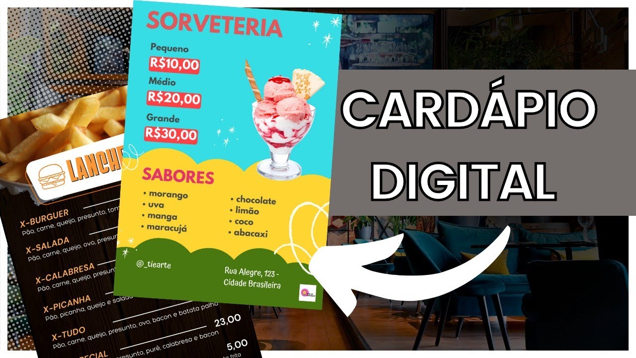 Como Fazer CARDÁPIO Digital GRÁTIS | Os melhores modelos de cardápio ...