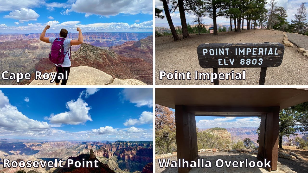North Rim Grand Canyon | Point Imperial | Roosevelt Point | Walhalla ...