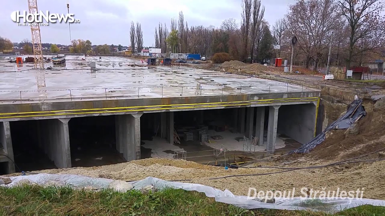 Lucrarile la Magistrala 4 de metrou - Statia si Depoul Straulesti - YouTube