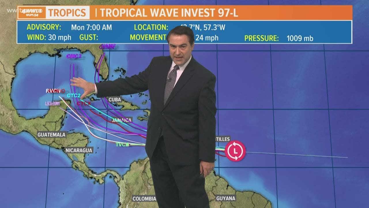 Monday afternoon tropical update: Invest 97 one for Gulf Coast ...