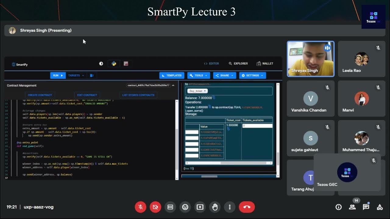 Smartpy Lecture 3 Tezos Blockchain Web3 Blockchaindevelopment Youtube