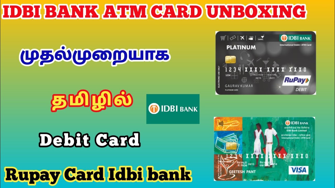 Idbi Bank Debit Card unboxing in tamil /// idbi bank atm card unboxing ...