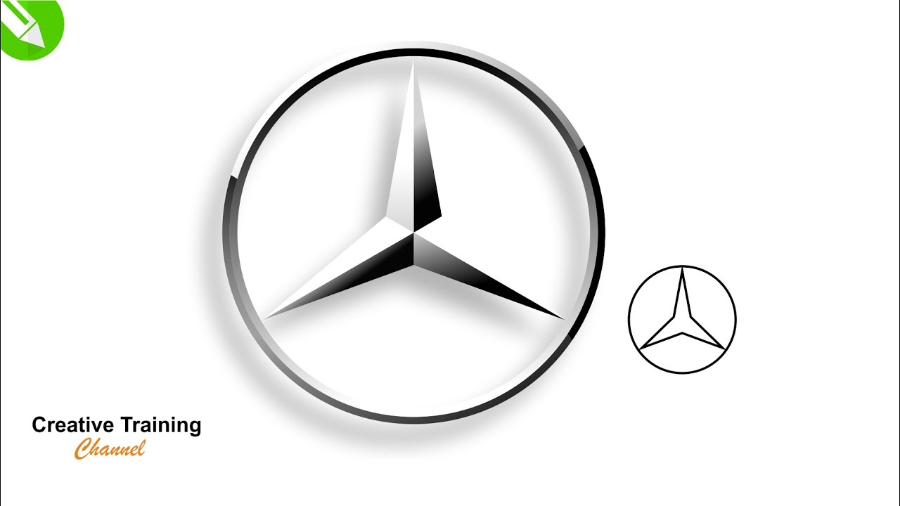 Mercedes Brand Logo Design | CorelDraw | Tutorial - YouTube