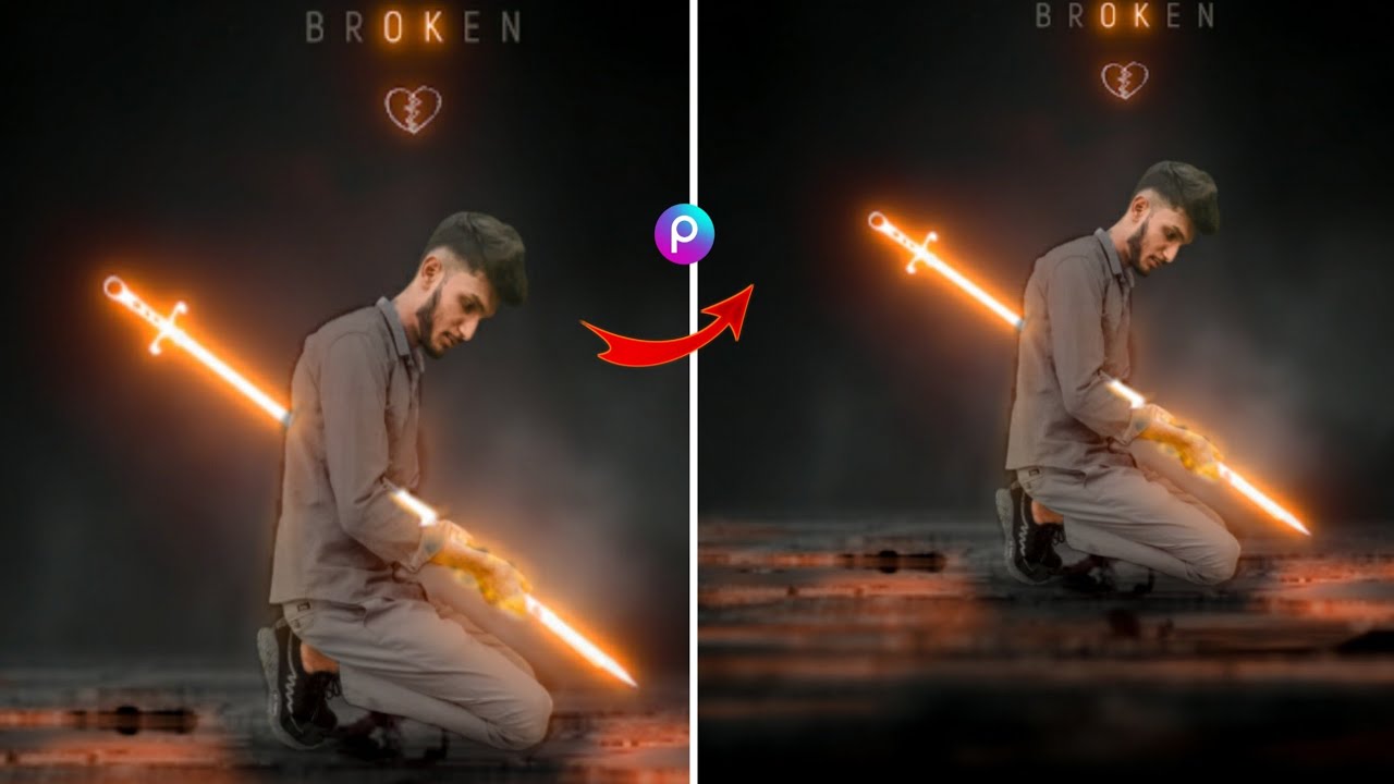 viral neon⚡ photo editing |neon photo editing complete picart tutorai ...