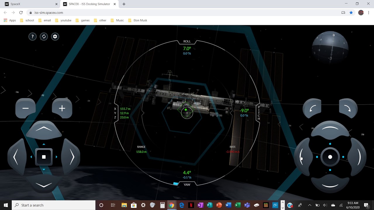 Try 1 of the ISS-Docking-Simulator - YouTube