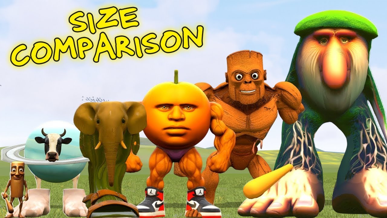SIZE COMPARISON OF ALL NEW ITALIAN BRAINROT MEMES FAMILY In Garry's Mod ...