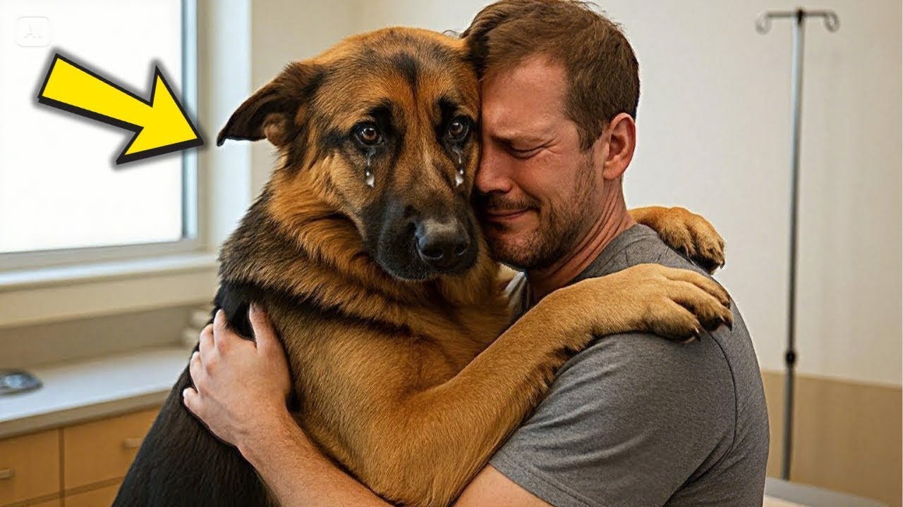 Perro moribundo abraza a su dueño antes de dormir; ¡el veterinario ve ...