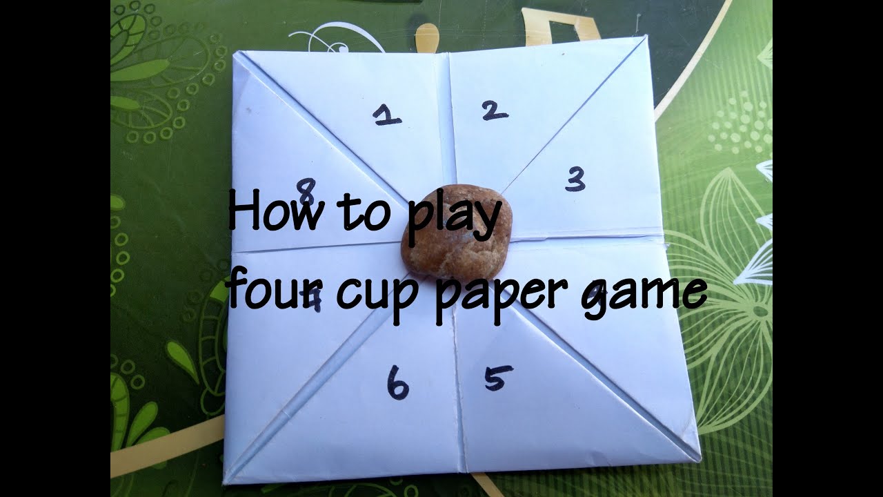 90’s Kids Game | Four Cup Paper Game | Traditional Game | Indoor Game ...