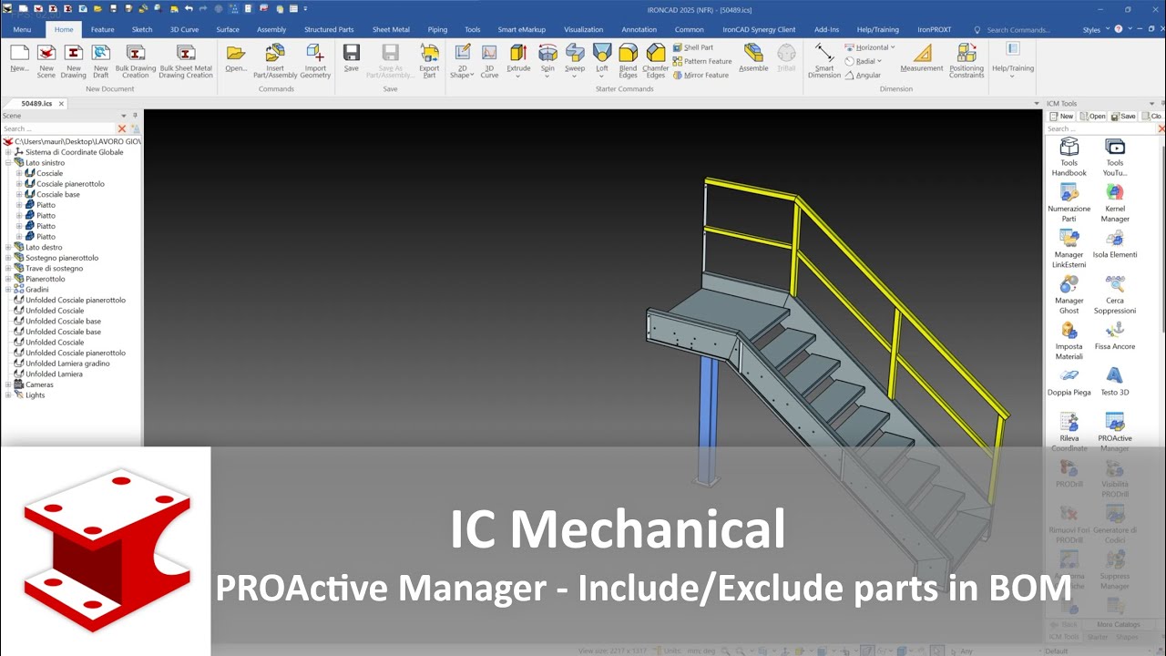 PROActive Manager - Include Exclude Part in BOM - YouTube
