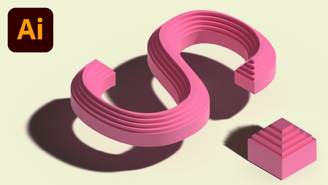 Create Amazing Editable 3D Text Effect in Adobe Illustrator - YouTube