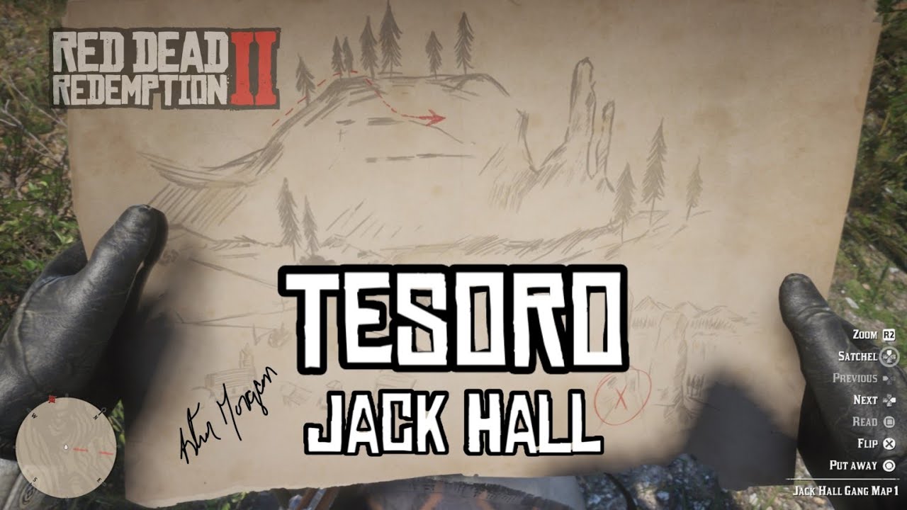 UBICACION MAPA DEL TESORO DE JACK HALL 1, 2 Y 3 | RED DEAD REDEMPTION 2 ...