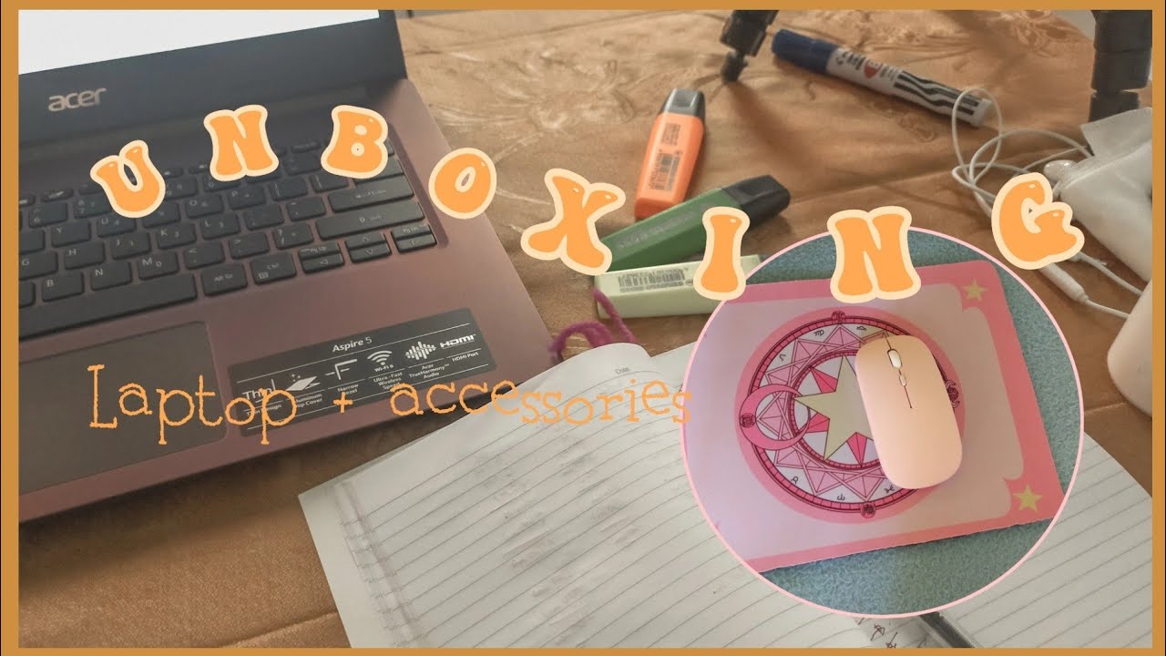 UNBOXING: Acer Aspire 5 Laptop and Accessories (pastel color mouse and ...