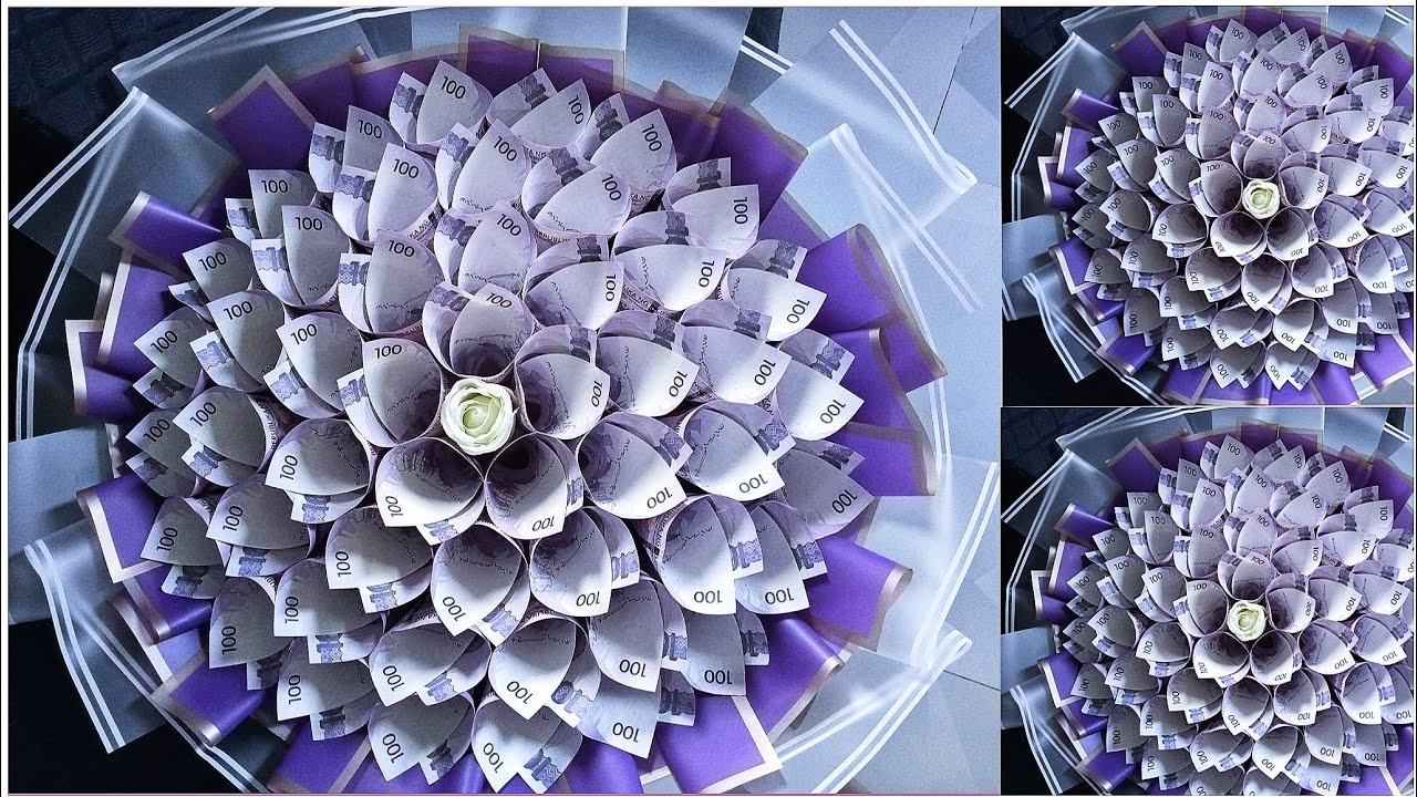 How to make round money bouquet #moneybouquet #moneyflower #diybouquet ...
