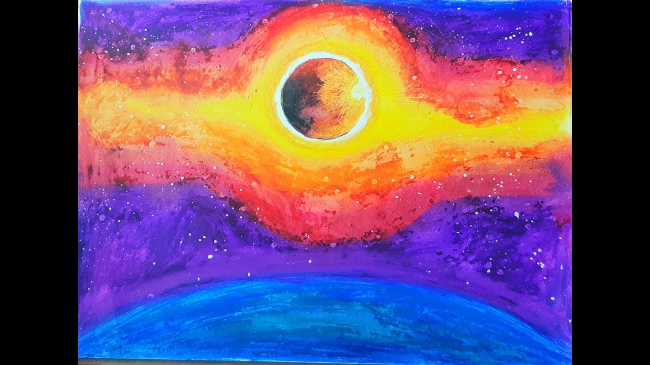 Platter Of Art: Easy Oil Pastel Eclipse||For Beginners||Oil Pastels ...