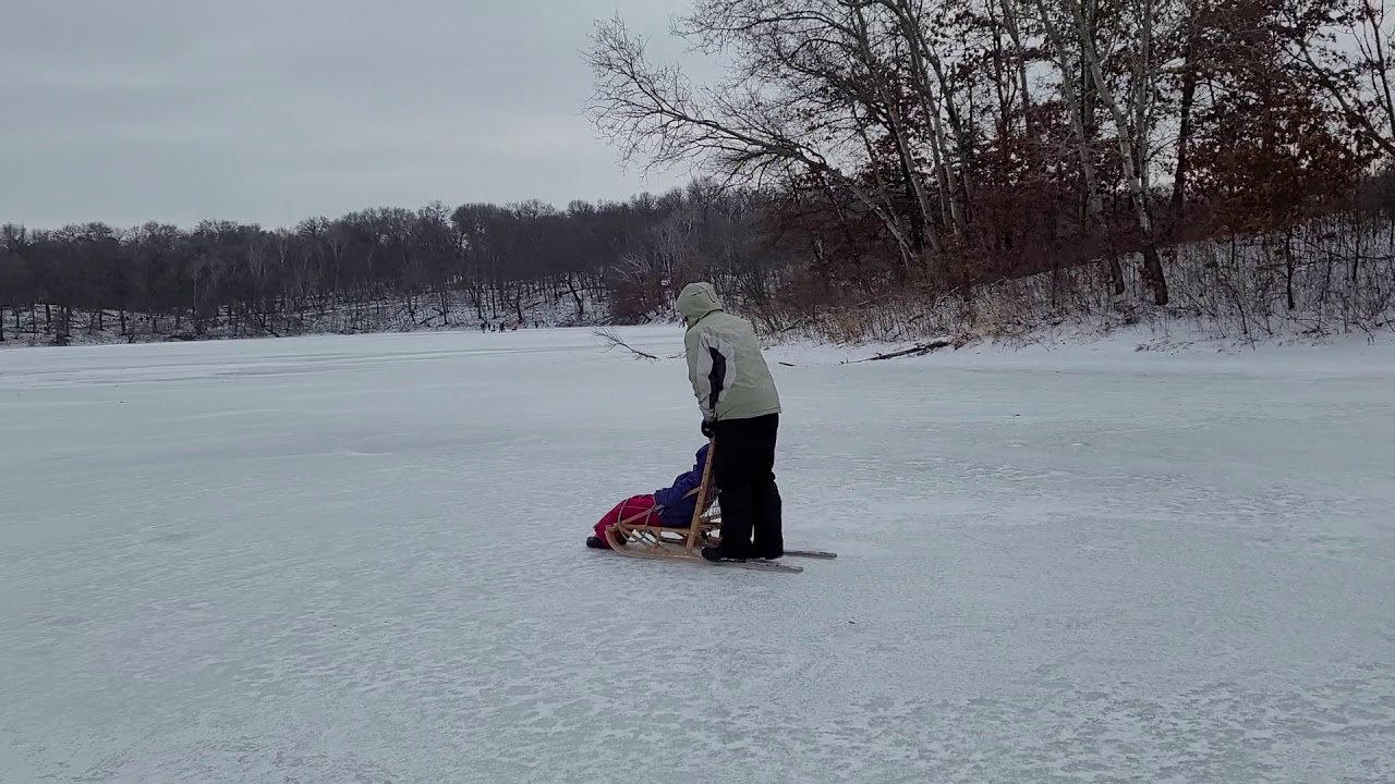 kick sledding - YouTube